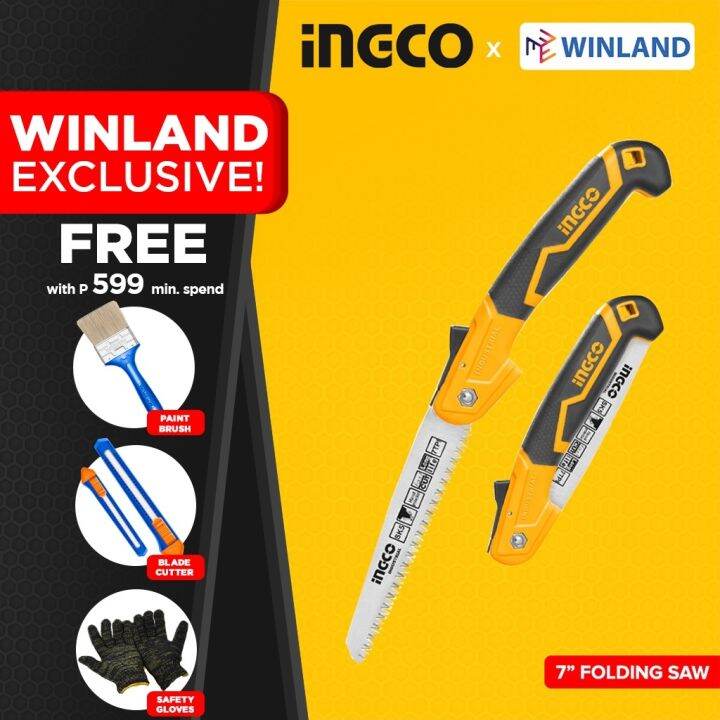 INGCO by Winland Tools Fast Cut Foldable Hand Saw Lagare 7 HFSW18028C ...