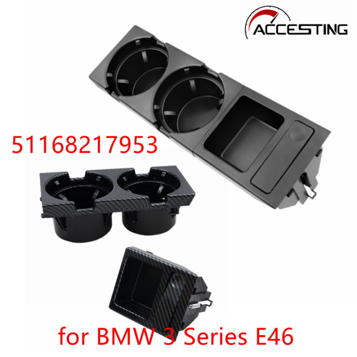 อะไหล่ที่วางแก้วคอนโซลกลางคาร์บอนไฟเบอร์สีดำกล่องเก็บของกระเป๋าสตางค์ ...