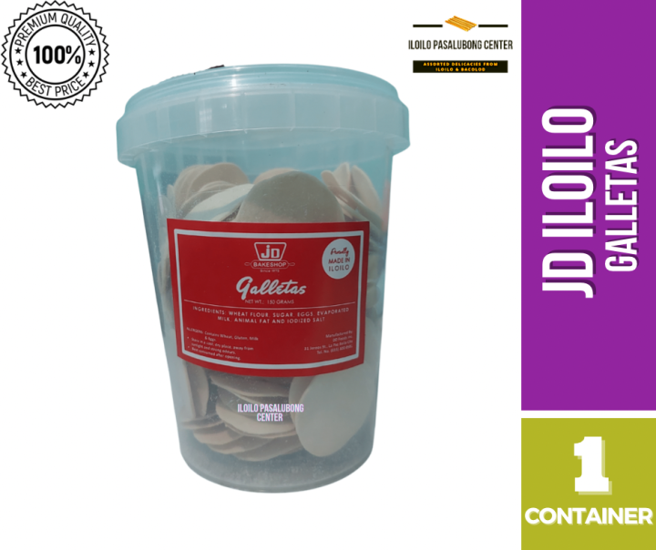 JD ILOILO Galletas in Canister Approx 150grams (1 CAN) | iloilo bacolod ...