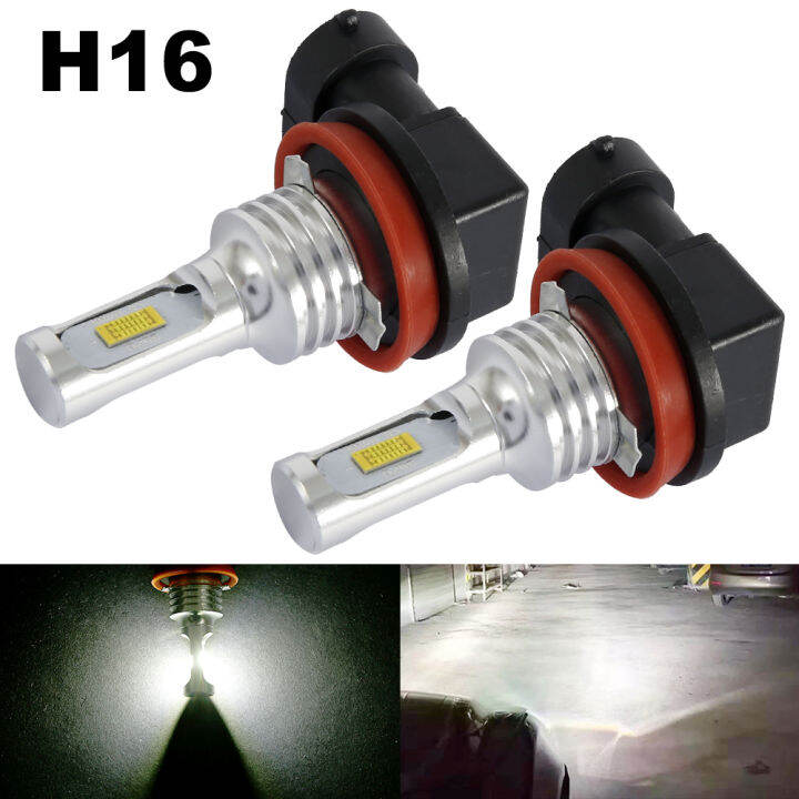 2PCS H16 H11 H8 Bright 6000K white 7000LM CREE headlight bulb 40w LED ...