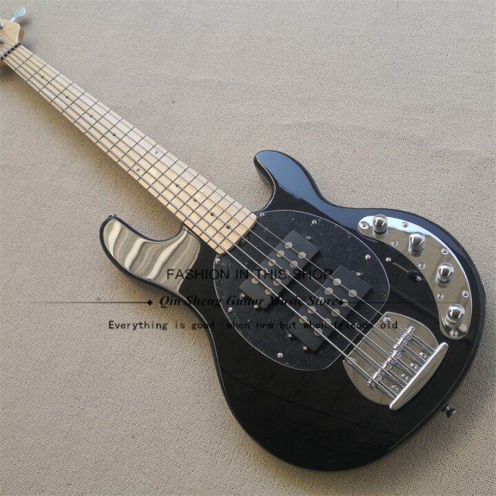 5-String Electric Guitar Bass ,JB Metal Sliver Blue Bass,Maple Neck ...