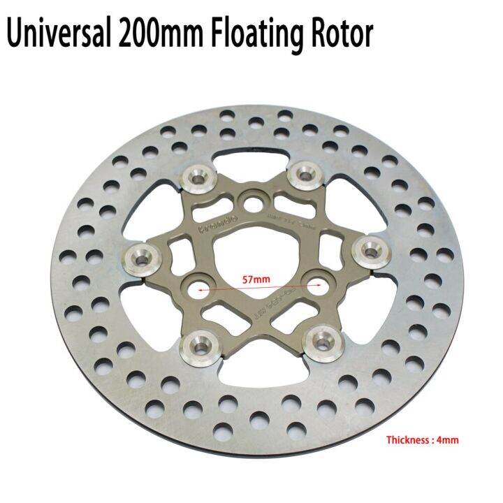 Universal 200mm Disc Rotor Motorcycle Bike Floating 3 Holes 57mm Disk ...