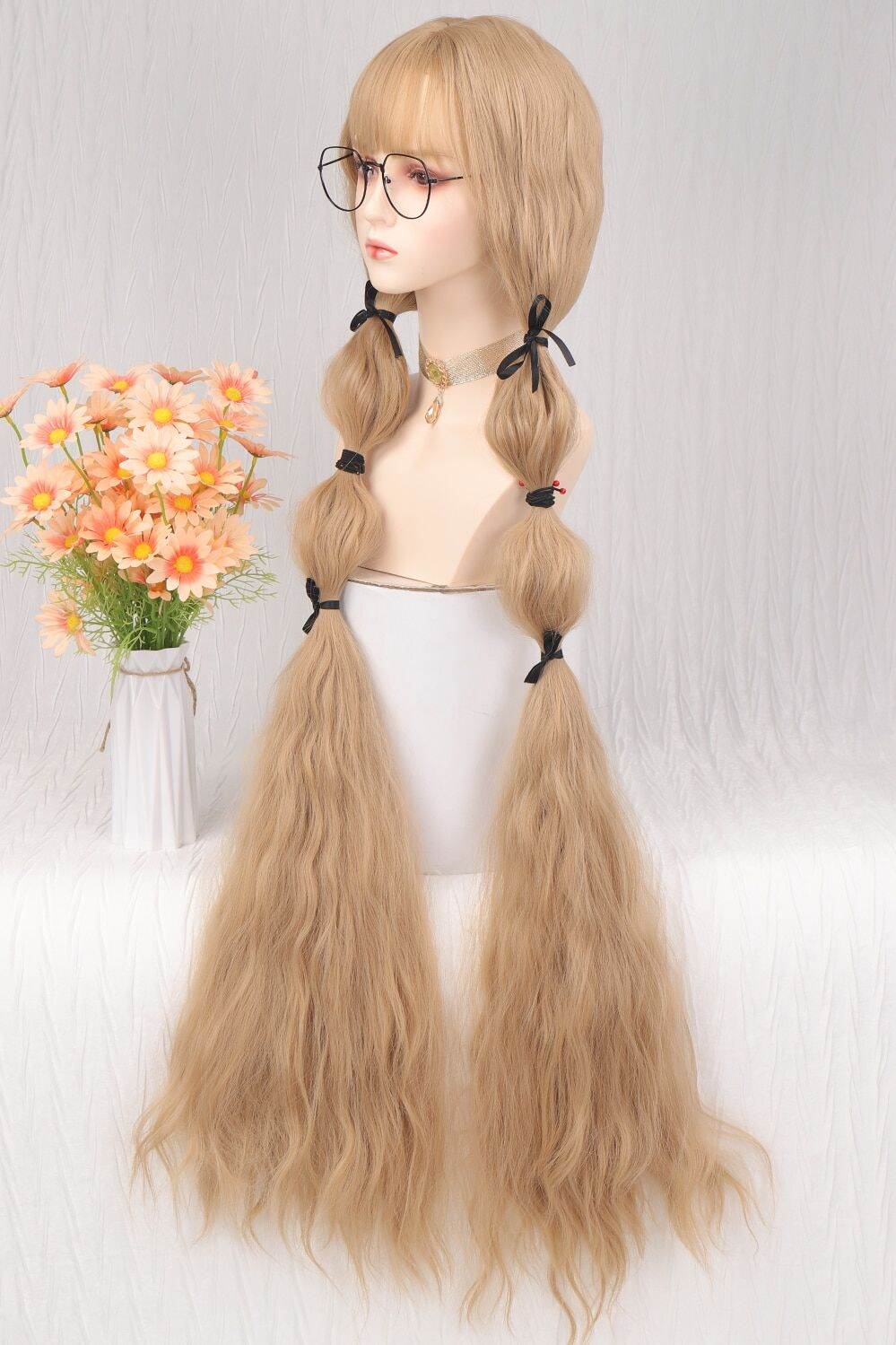 SEEANO 120Cm Synthetic Long Curly Cosplay Wig With Bangs Red Light ...