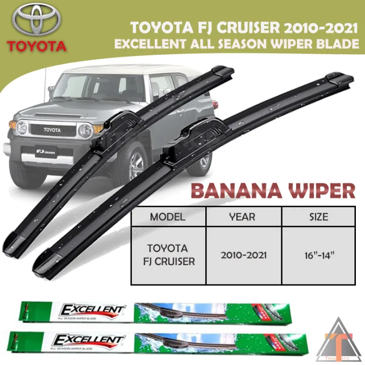 Toyota FJ CRUISER 2010-2021 (16"/14") Excellent Front Wiper Blade All ...