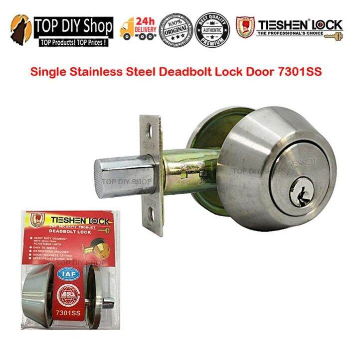 TIESHEN Single Stainless Steel Deadbolt Lock Door Security Thumb Turn ...