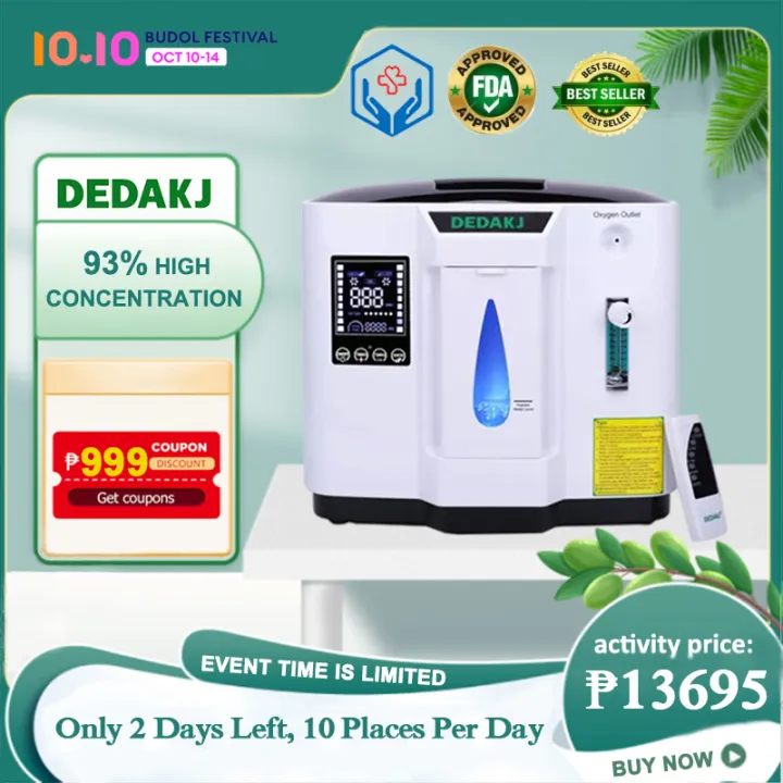 【9.9 Flash Sale】DEDAKJ DE-1A 7L Portable Home Oxygen Concentrator Home ...