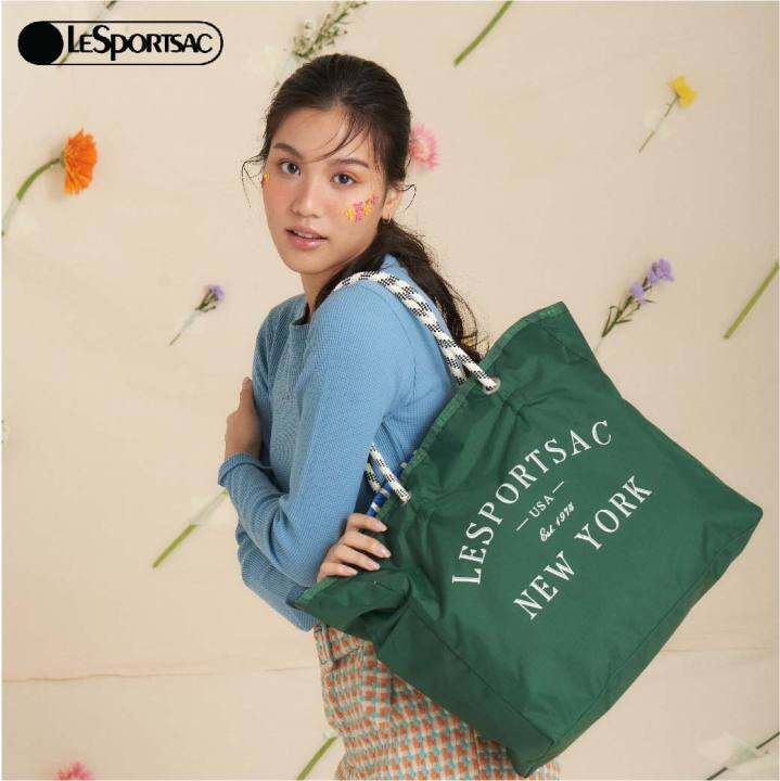 Lesportsac NEW* Large 2 Way Tote bag Shoulder Bag กระเป๋าโท๊สสองด้าน กระเป๋าสะพายไหล่ Style 1113 ...