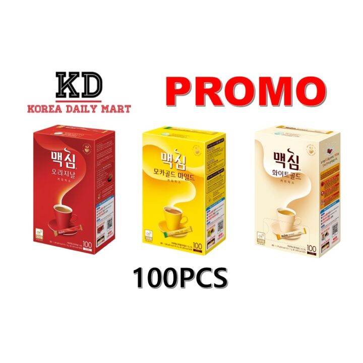 [Fast Shipping] Maxim Deer Mark Korean Coffee Mix 100 Sticks | Lazada PH