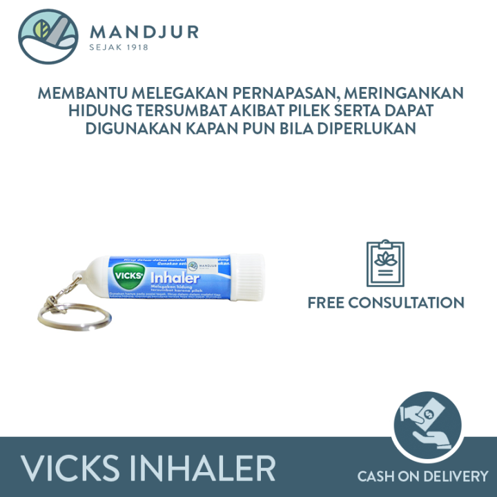 Vicks Inhaler - Pereda Hidung Tersumbat, Pilek, dan Flu | Lazada Indonesia