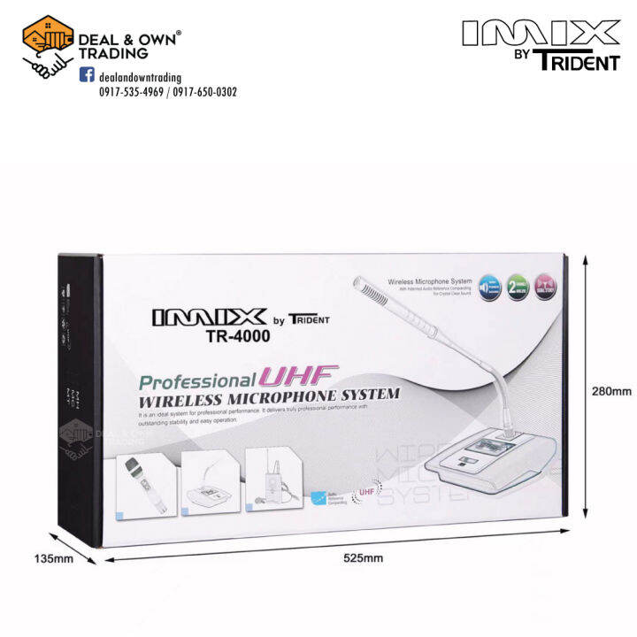 IMIX TR-4000 Professional UHF Wireless Microphone | Lazada PH