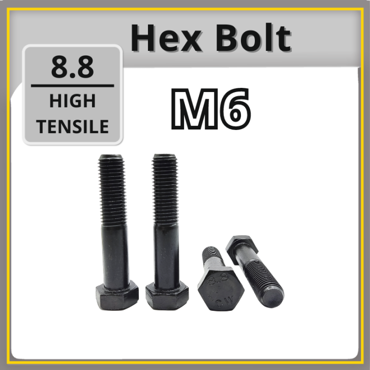 M6 Hex Bolt DIN931 | Half Thread Skru | Grade 8.8 High-Tensile Steel ...
