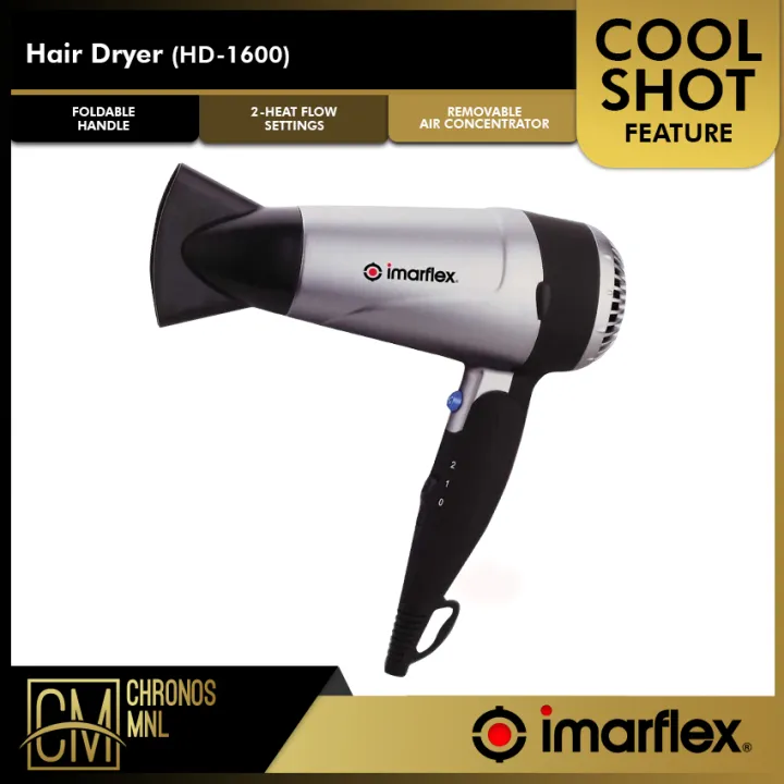Imarflex HD-1600 Hair Dryer (Silver) | Lazada PH