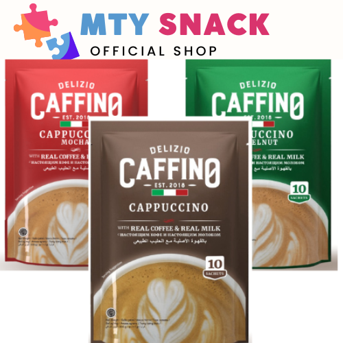 [MTY] Delizio Caffino Cappuccino 3 in 1 Real Coffee 10's | Lazada