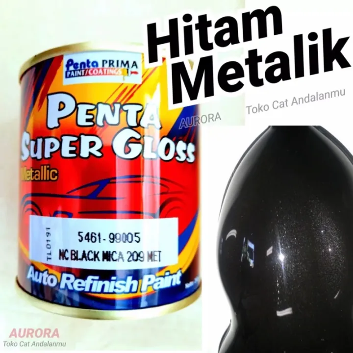 Cat Penta Super Gloss NC Black Mica 209 Met 200ml Hitam Metalik ...