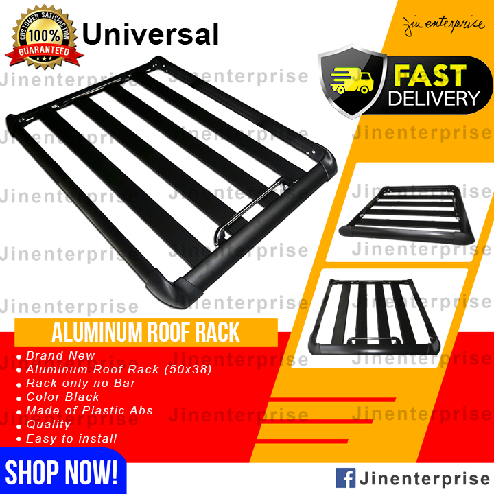 50x38 UNIVERSAL ALUMINUM ROOF RACK TOP LOAD CARGO CARRIER (BLACK) Roof ...