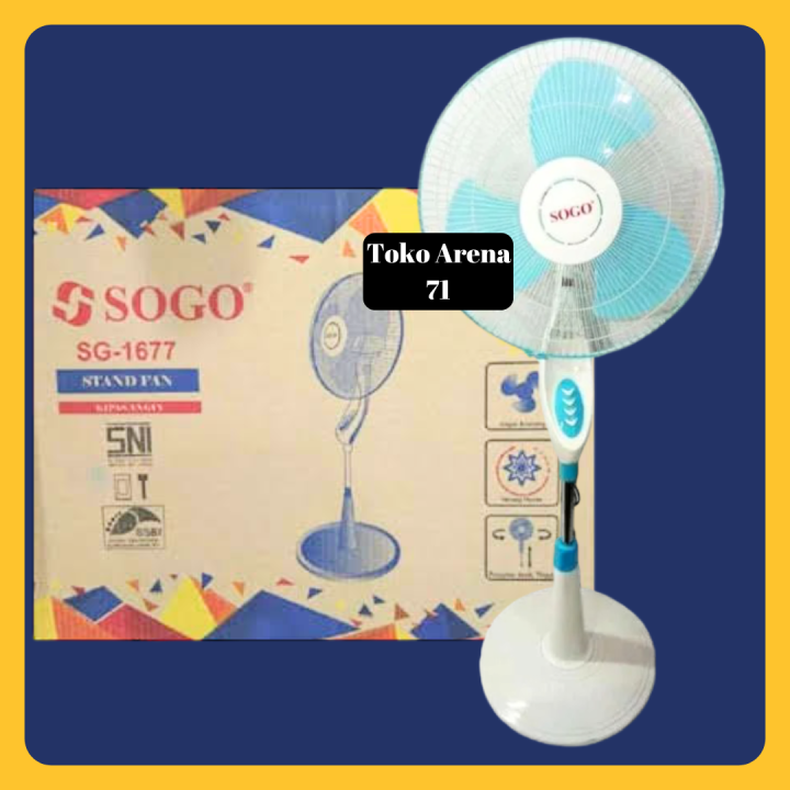 Stand fan kipas angin berdiri 16” 16 INCHI 16 inch 16Inch Sogo SG-1677 ...