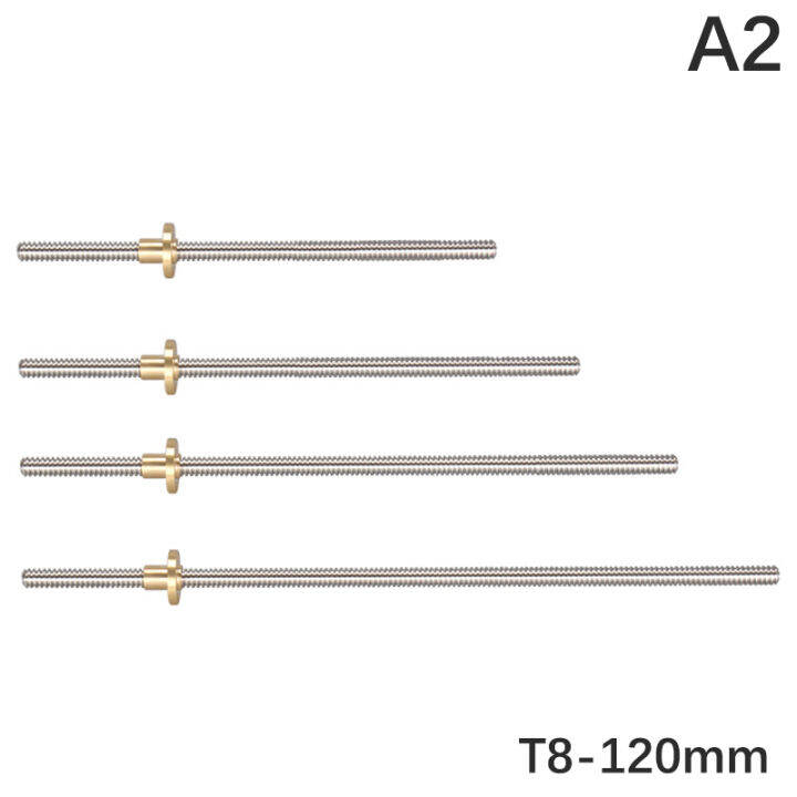 LSHUO High Quality 3D Printer Stainless Steel T8 Lead Screw THSL-300-8D ...