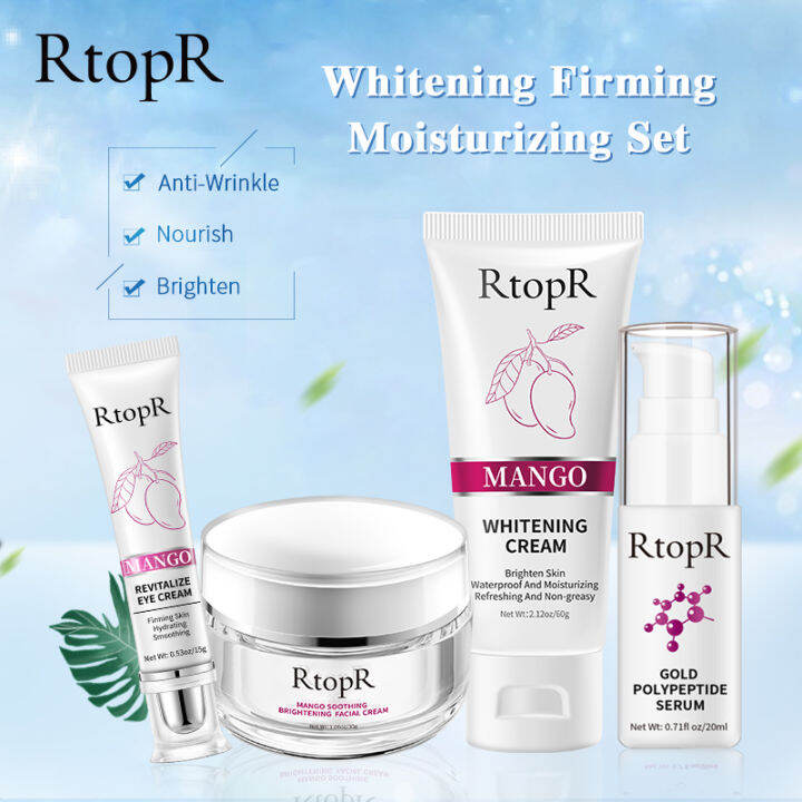 RtopR 4-pcs Skincare Set Gold Polypeptide Serum+Mango Soothing And ...