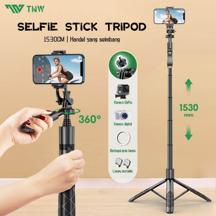 TNW L16/L16SS Selfie Stick Bluetooth Tongsis Tripod 4in1 Tongsis Pangjang 160CM untuk HP Kamera ...