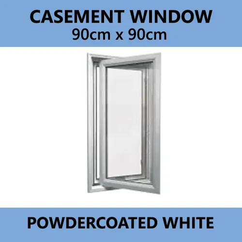 Aluminum Casement Window 90cm W x 90cm H with glass (1 Leaf) - No ...