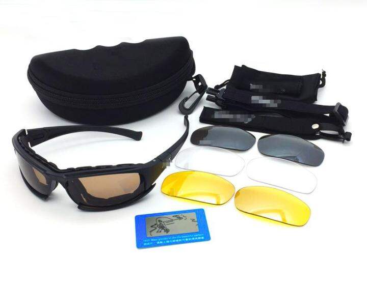 Daisy Tactical Glasses Polarized Army Goggles 4 Lens Kit - Tactical Sun ...
