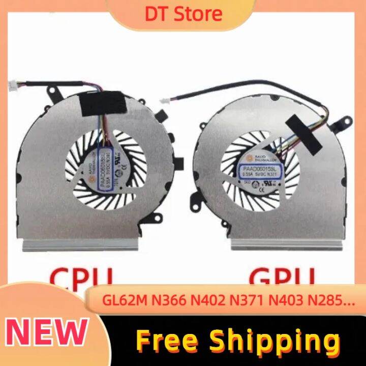 Laptop CPU GPU Cooling Fan cooler For MSI GE62VR GP62MVR GL62M MS-16JB ...