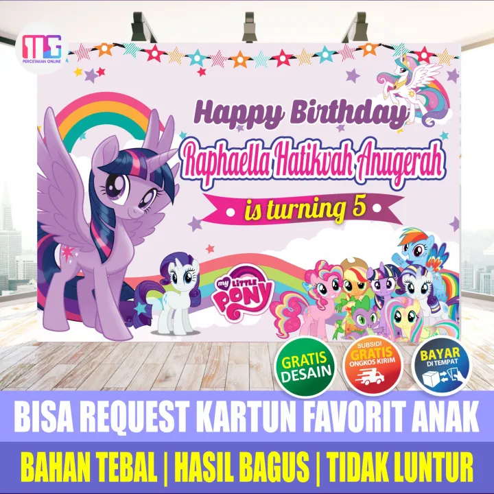 Cetak Banner Spanduk Ulang Tahun Ultah Anak TEMA karakter My Littee ...