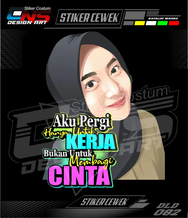 Stiker decal motor - sticker mobil variasi cewek keren - Sticker gambar ...