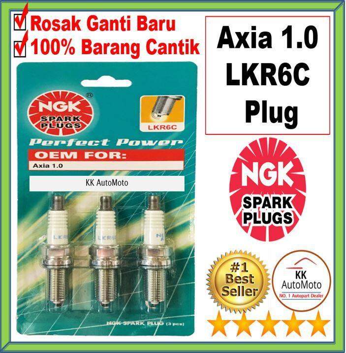 LKR6C NGK Power Spark Plugs Best Plug - Perodua Axia 1.0 - 3 Biji | Lazada
