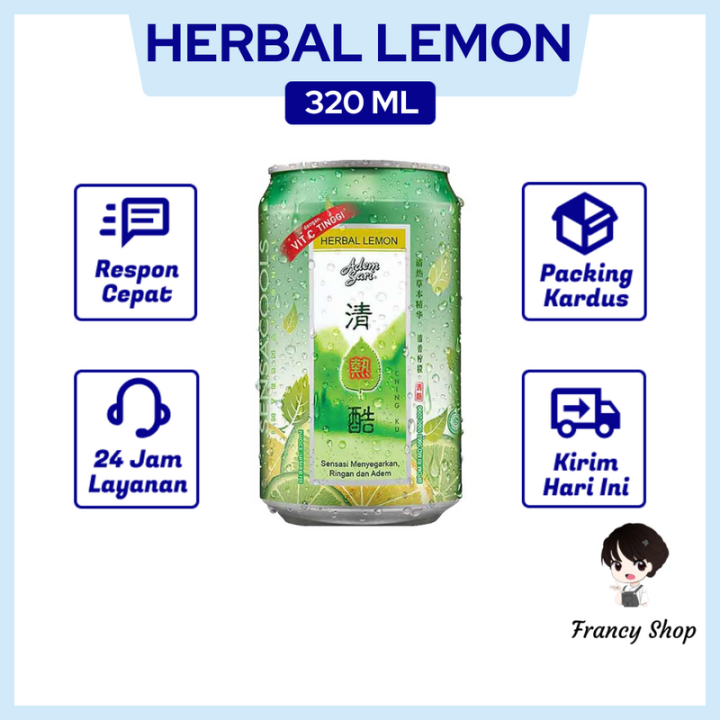 Minuman Penyejuk Adem Sari Ching Ku Herbal Lemon Kaleng 320 ml | Lazada ...