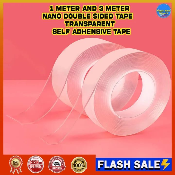 Original 1 3 Meter Double Sided Nano Tape Transparent Self Adhesive ...