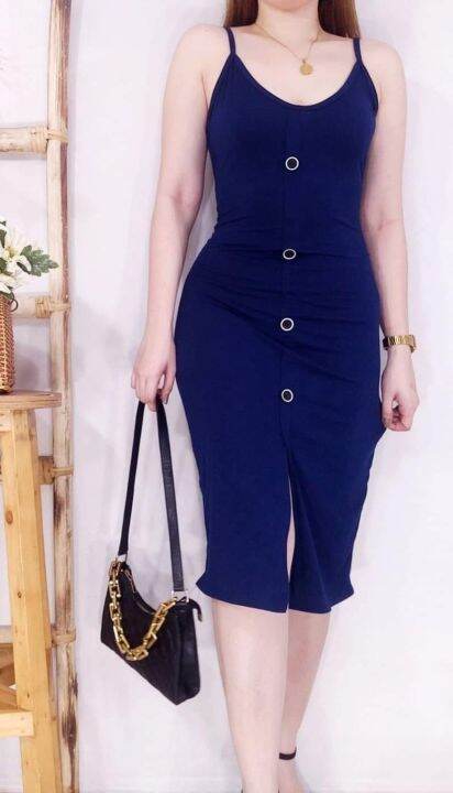 Sofia Clothing Sexy Cazzy Slit Dress ,Cotton, Stretchable ,One Size Fit small to Medium | Lazada PH