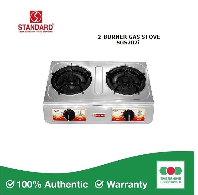 STANDARD DOUBLE BURNER GAS STOVE SGS-202i | Lazada PH