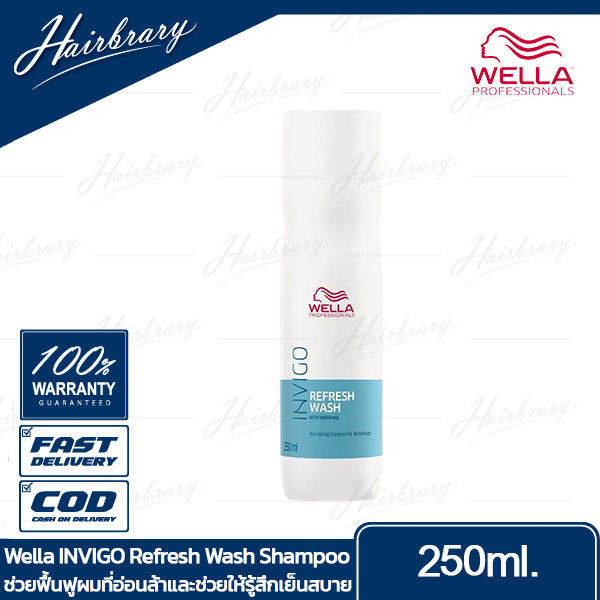 Wella เวลล่า INVIGO Refresh Wash With Menthol Shampoo250ml อินวิโก รี ...