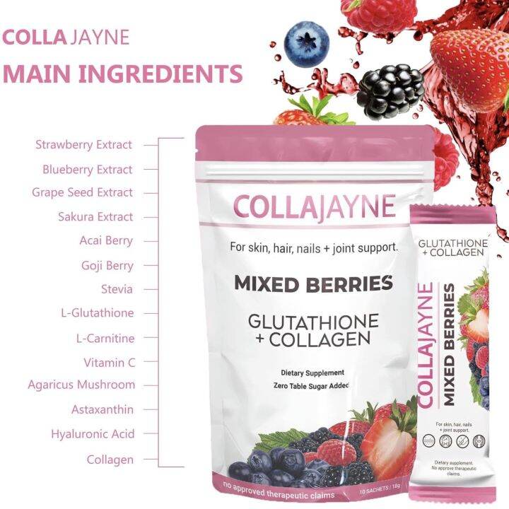 Collajayne ( Glutathione + Collagen + Vit C ) By Jayne's Jewels | Lazada PH