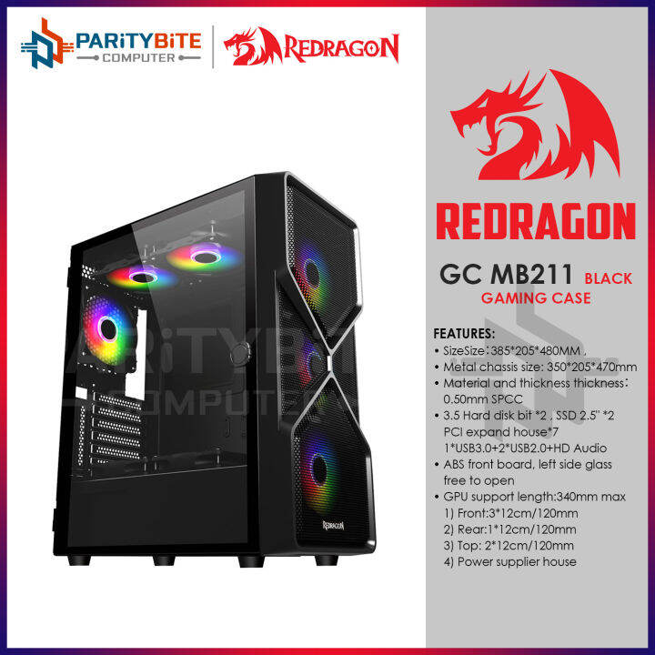 Redragon SUPERION GC-MB211 Gaming Case Black | Lazada PH