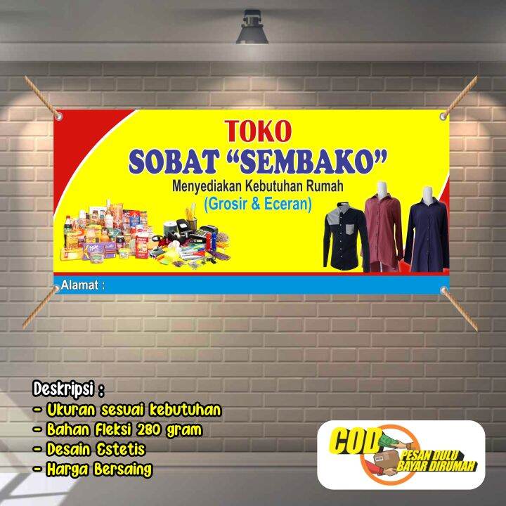 spanduk banner sembako murah | Lazada Indonesia