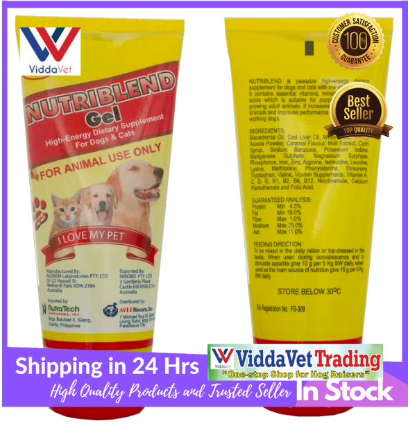Nutriblend Gel High-Energy Dietary Supplement For Dogs and Cats 220g ...