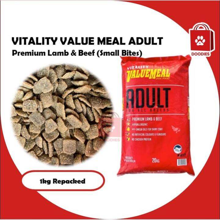 Vitality Value Meal Adult Dry Dog Food Small Bites 1kg | Lazada PH