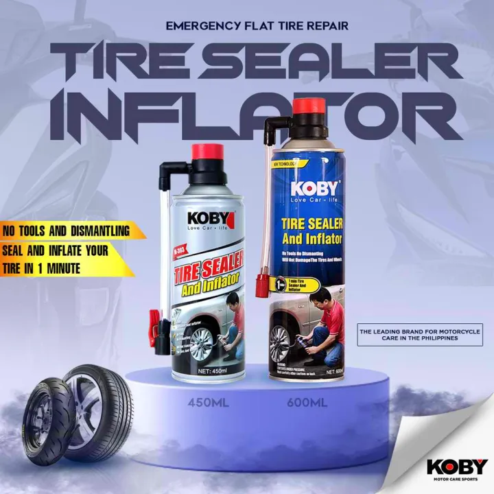 Koby Tire Sealer And Inflator 450ml/600ml | Lazada PH