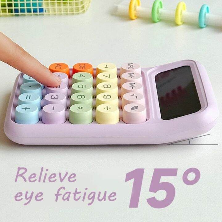 12 Digits Calculator Large Display Mechanical Dot Keyboard Big Button ...