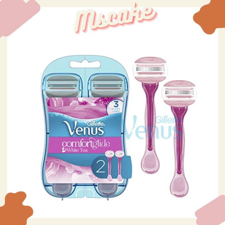 Gillette Venus ComfortGlide White Tea Scented Disposable Razors- 2 ...