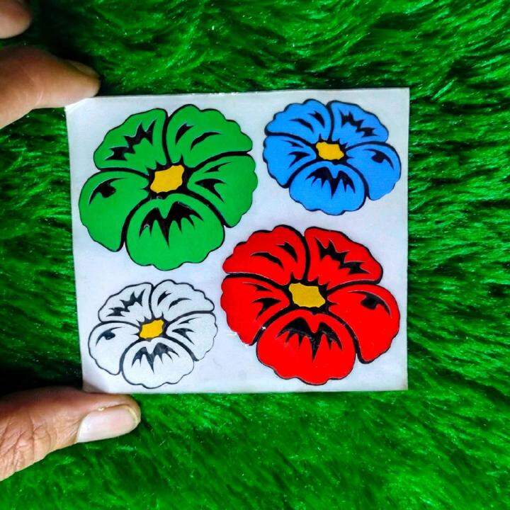 stiker cutting timbul model bunga isi 4 | Lazada Indonesia
