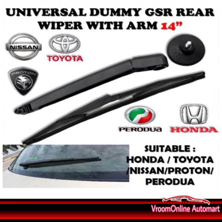 Universal Dummy GSR Rear Wiper 14" - FITS All Car (HONDA/TOYOTA/NISSAN ...