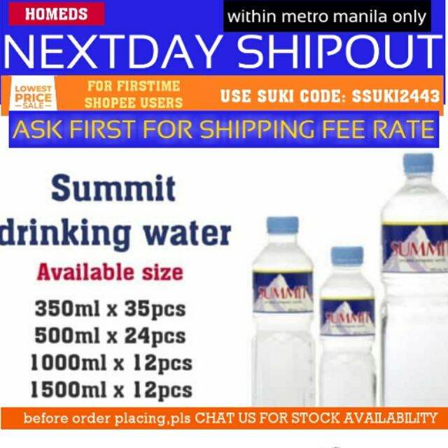 Summit drinking water delivery within metromanila only | Lazada PH