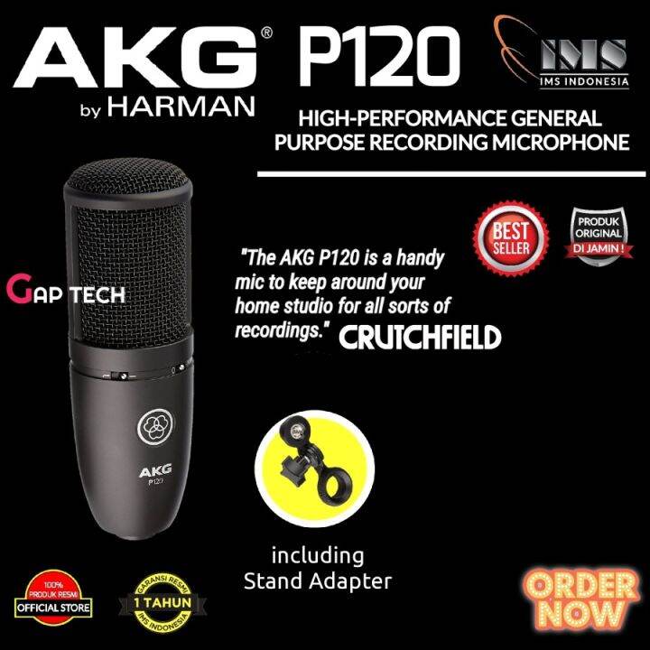 AKG P120 High Performance Condenser Microphone Original Garansi Resmi PT IMS 1 Tahun | Lazada ...
