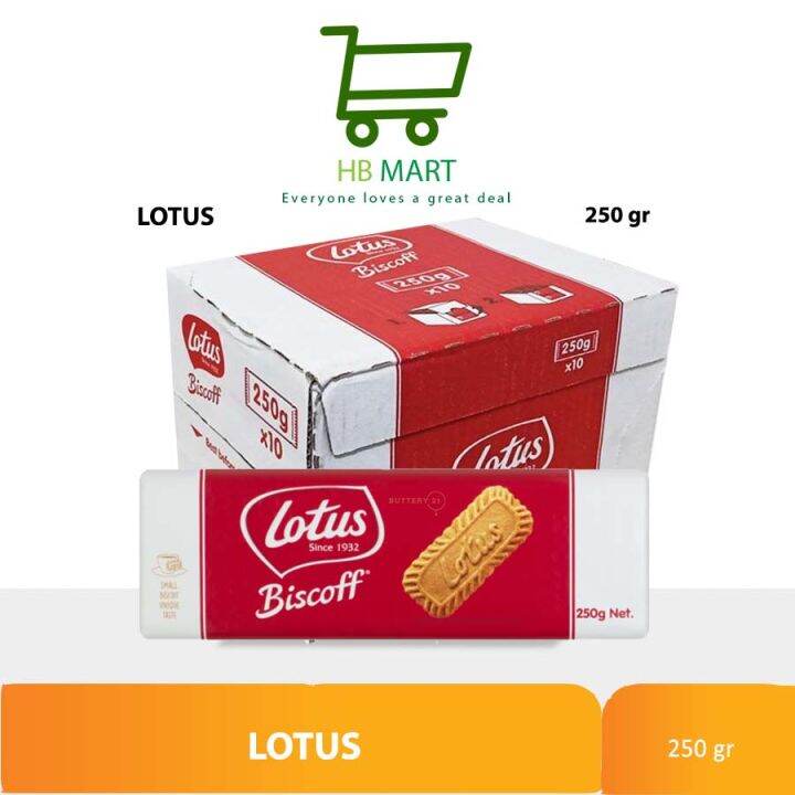 Lotus Biscoff Biskuit 250 gram 1 Dus isi 10 Bungkus | Lazada Indonesia