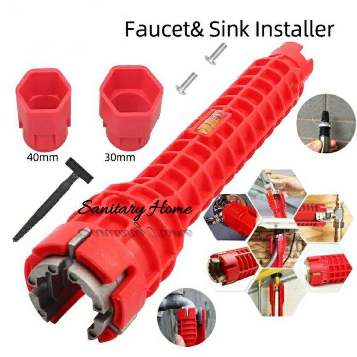 kunci pas 8in1 installer kran Air sink pegencang pembuka drat kran buka ...