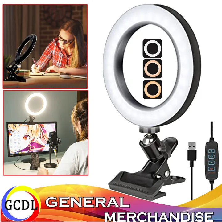 Selfie Ring Light Clip On Laptop Computer Monitor Video Conference ...