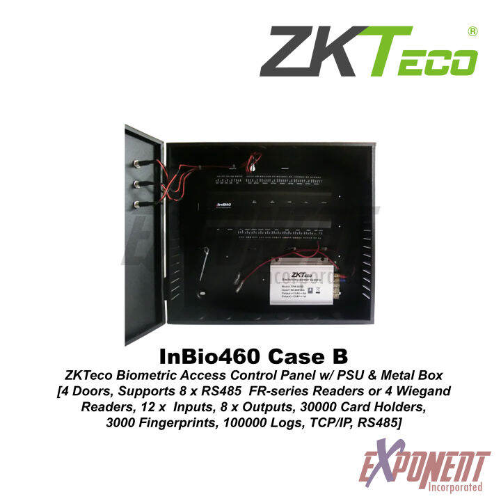 InBio460 Case B - ZKTeco Biometric Access Control Panel w/ PSU & Metal ...